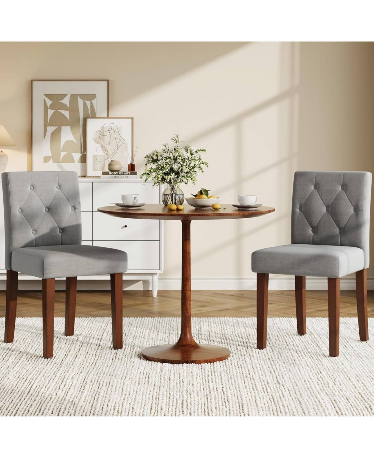 Click here for gaomon Upholstered Dining Chairs Set  Farmhouse Fa... prices