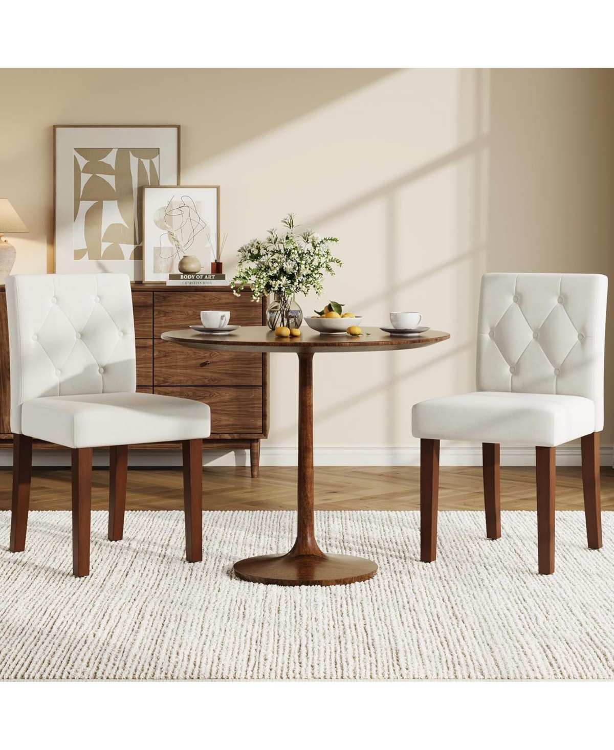 Click here for gaomon Upholstered Dining Chairs Set  Farmhouse Fa... prices