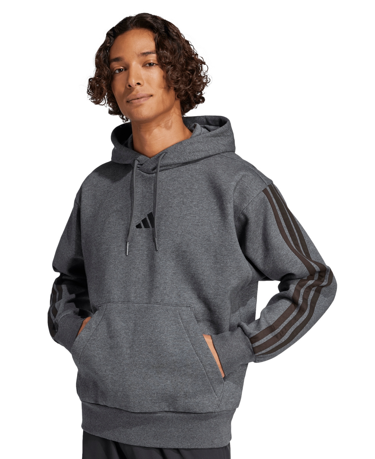 Click here for adidas Mens Essential Three Stripes Fleece Hoodie... prices
