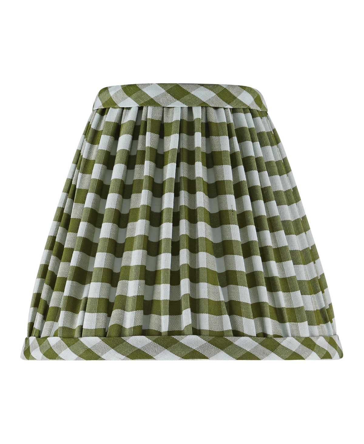 Click here for Springcrest Gingham Plaid Pleated Cotton Clip-On E... prices