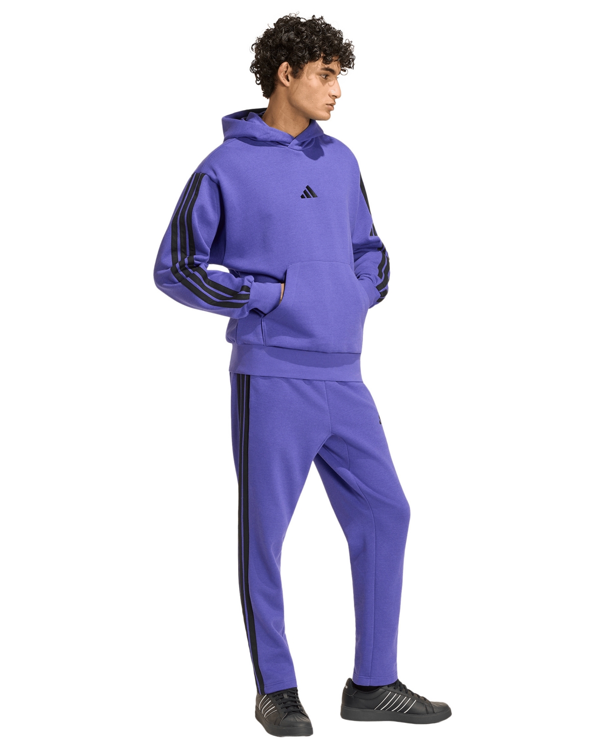Click here for adidas Mens Essential Three Stripes Fleece Hoodie... prices