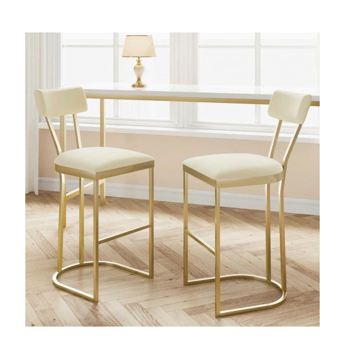 Click here for homfan Set of 2 Bar Stools with Backs â Upholste... prices