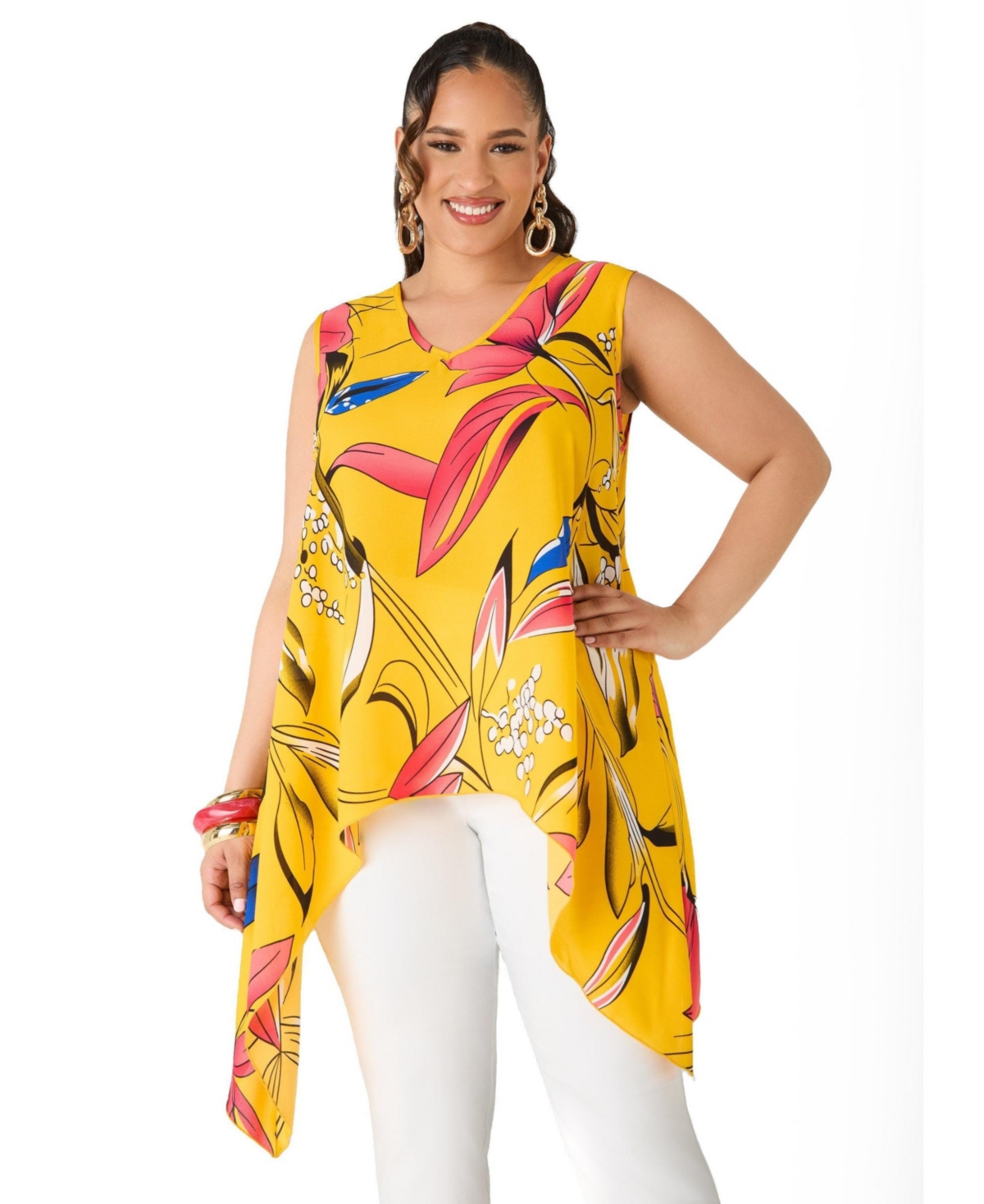 Click here for Ashley Stewart Womens Plus Size Floral Print Handk... prices