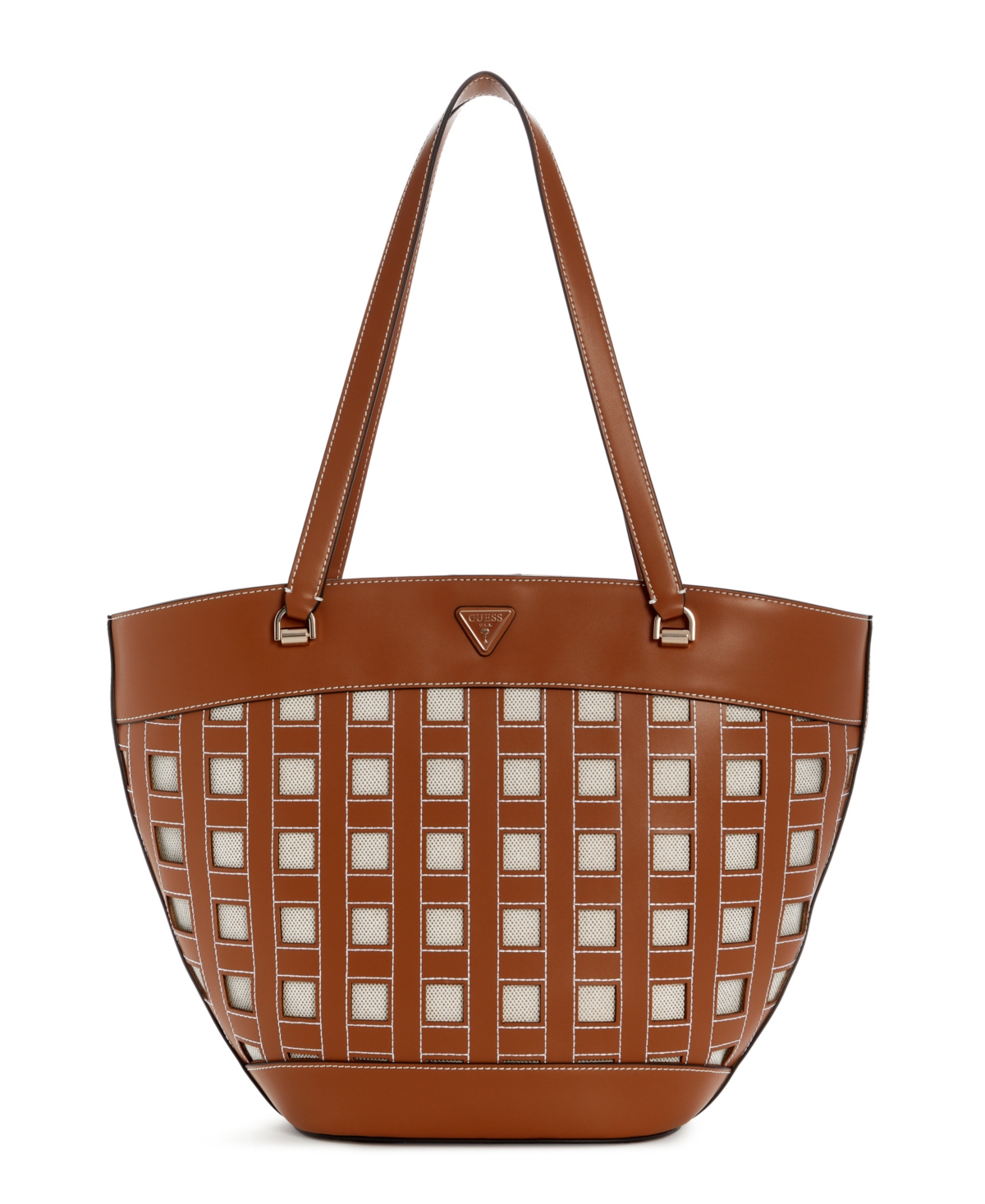 Click here for Guess Frankie Extra-Large Tote Handbag - Caramel prices