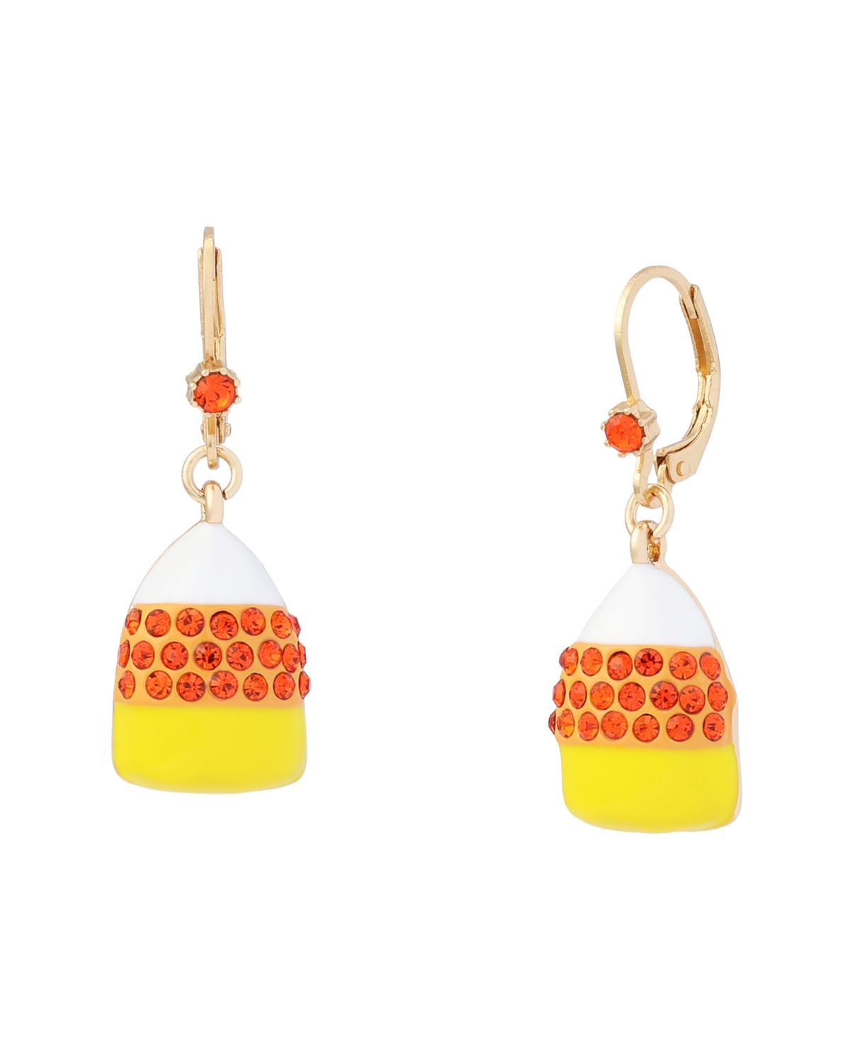 Click here for Betsey Johnson Faux-Stone Halloween Candy Corn Dro... prices