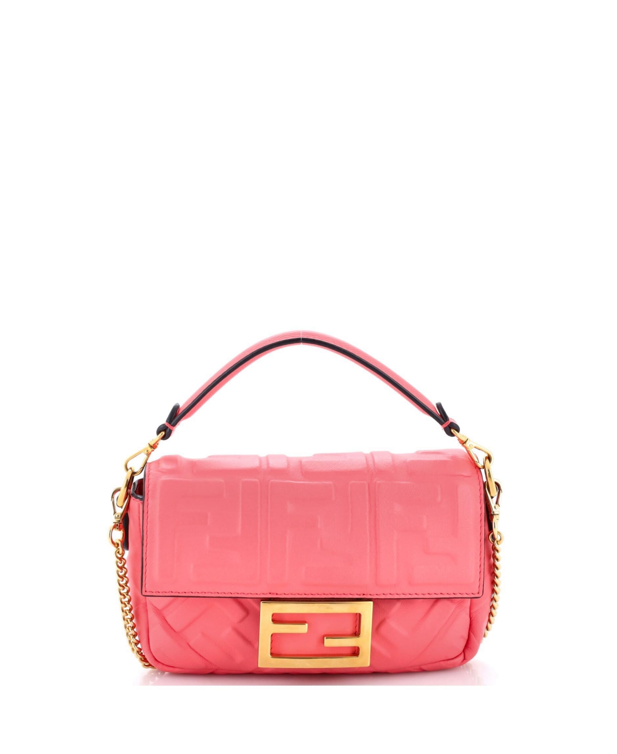 Click here for Pre-Owned Fendi Mini Baguette Nm Bag Zucca Embosse... prices
