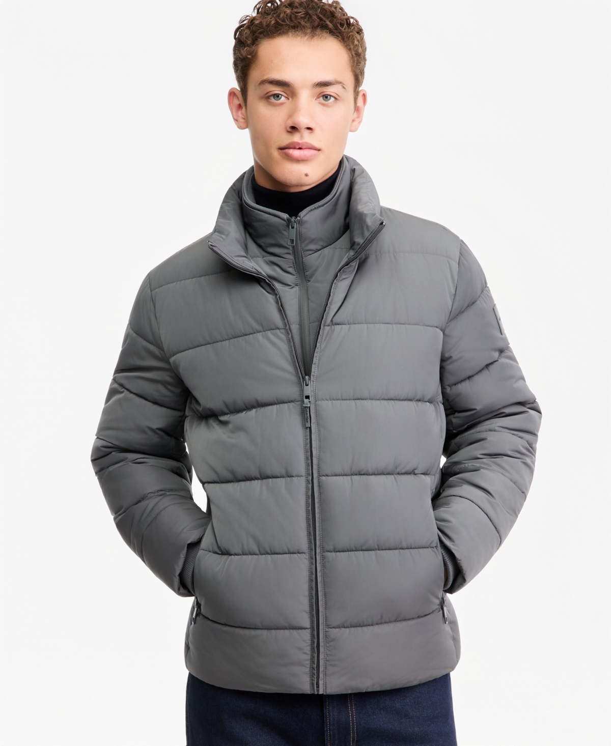Click here for Calvin Klein Mens Puffer Jacket - Volcanic Ash prices