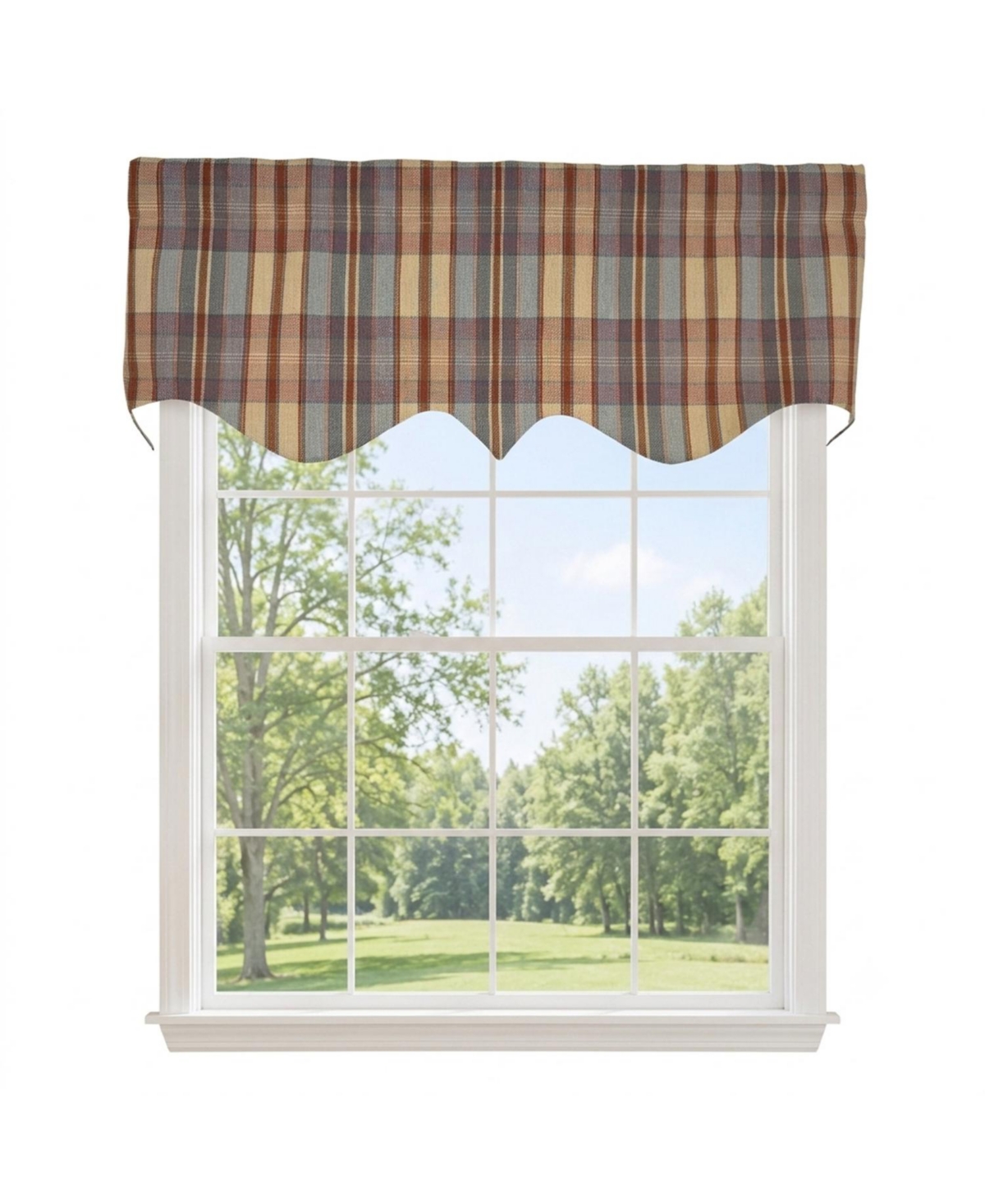 Click here for Rlf Home Tartan Plaid Regal Window Valance 100 Cot... prices