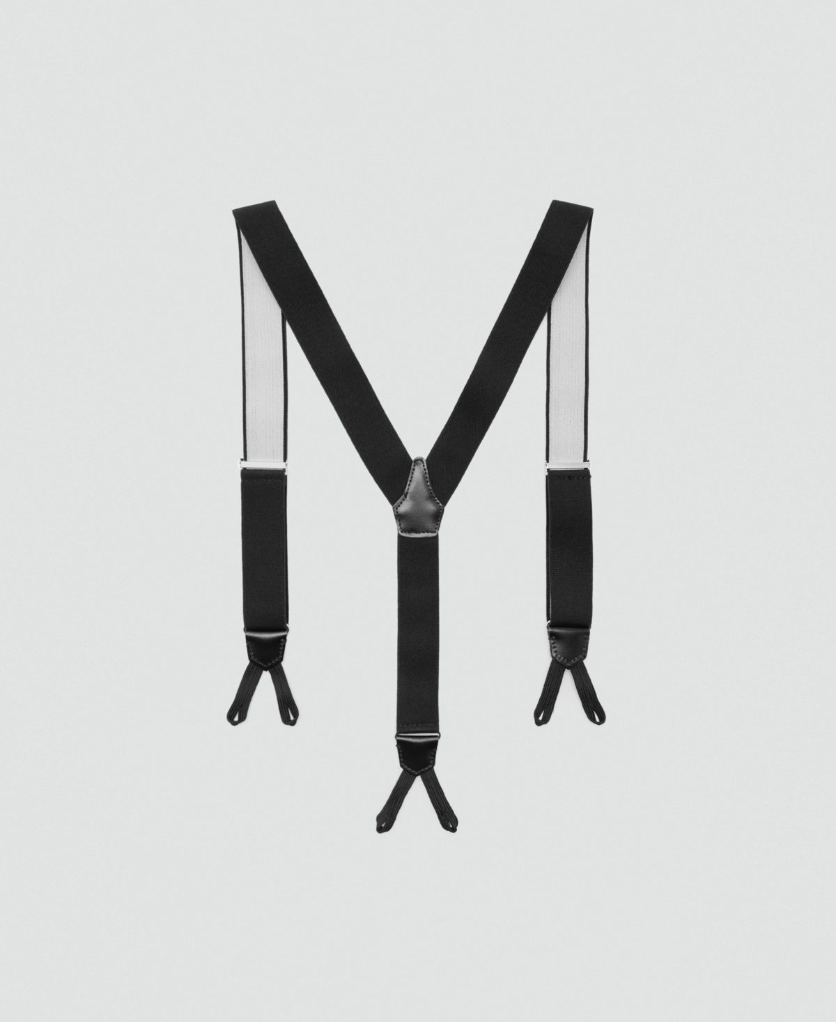 Click here for Mango Mens Adjustable Elastic Suspender Strap - Bl... prices