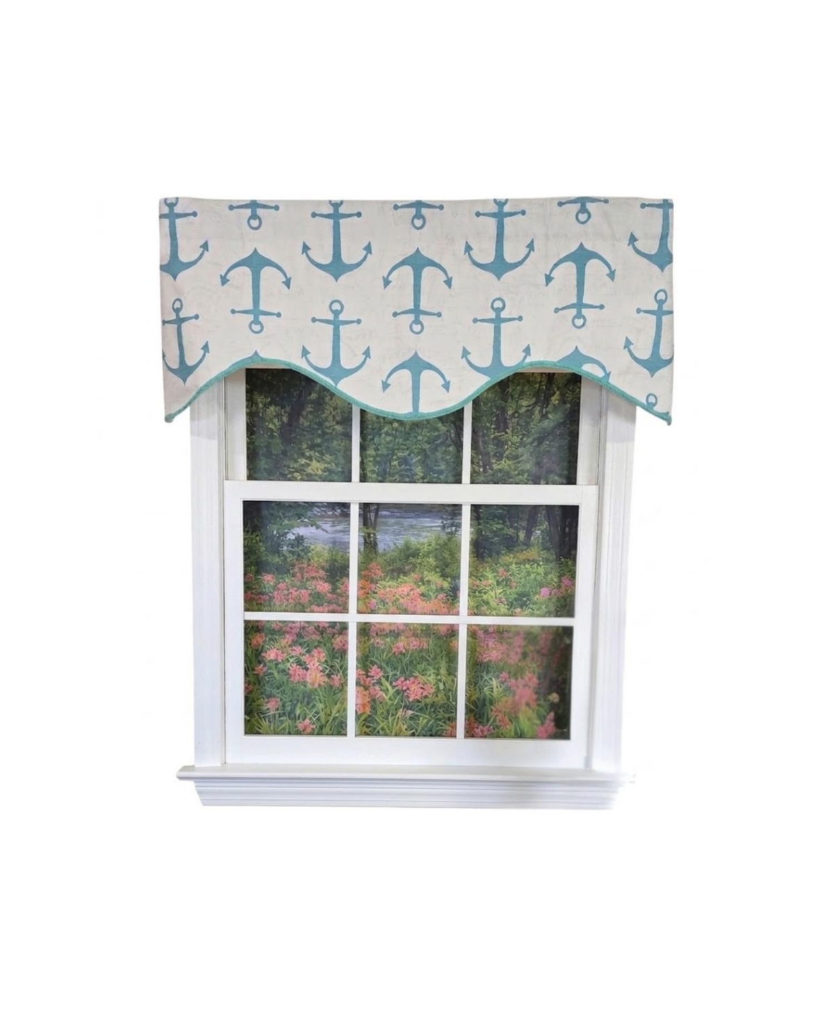 Click here for Rlf Home Anchors Cornice Window Valance 100 Cotton... prices