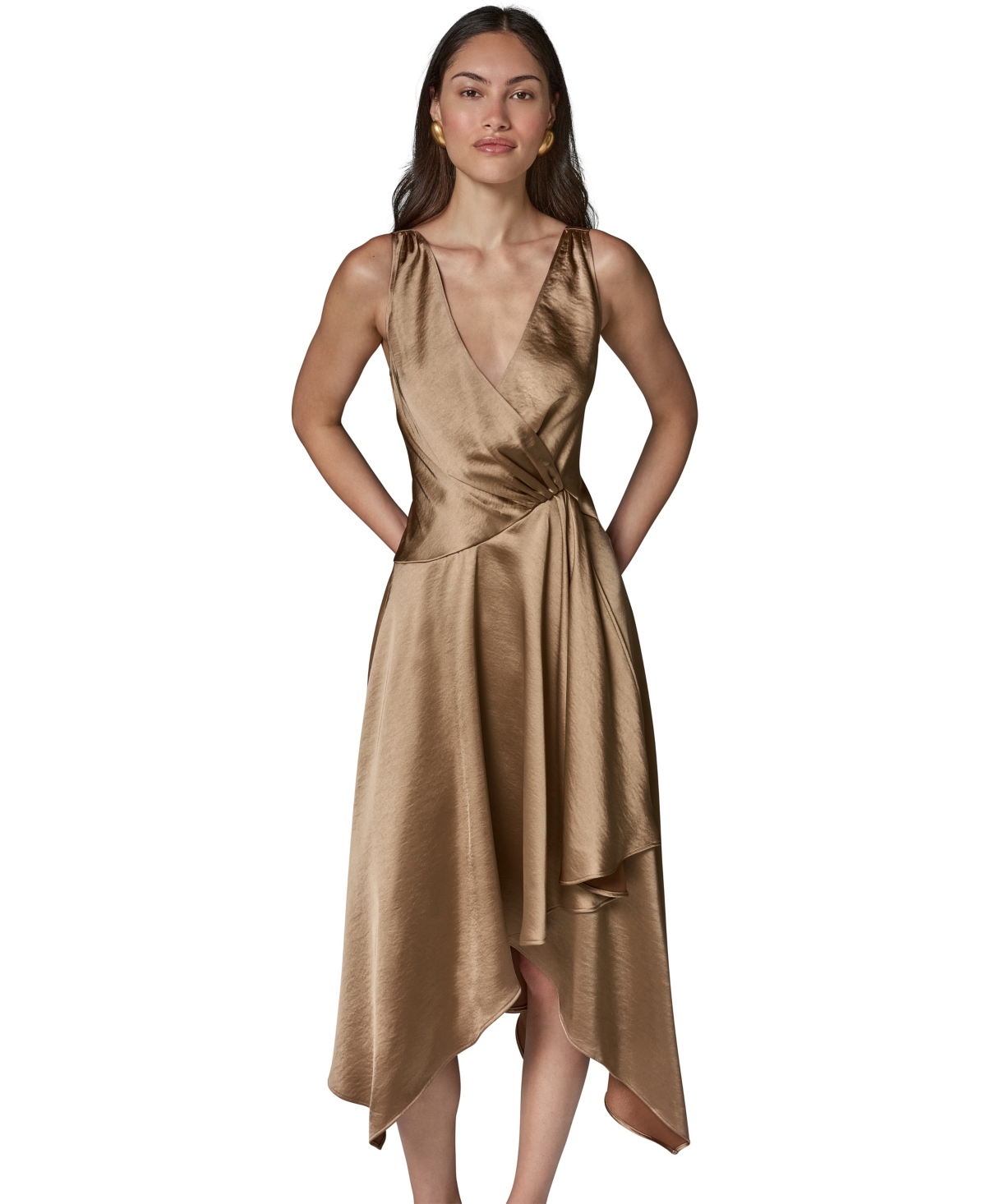 Click here for Donna Karan New York Womens Satin Sleeveless Surpl... prices