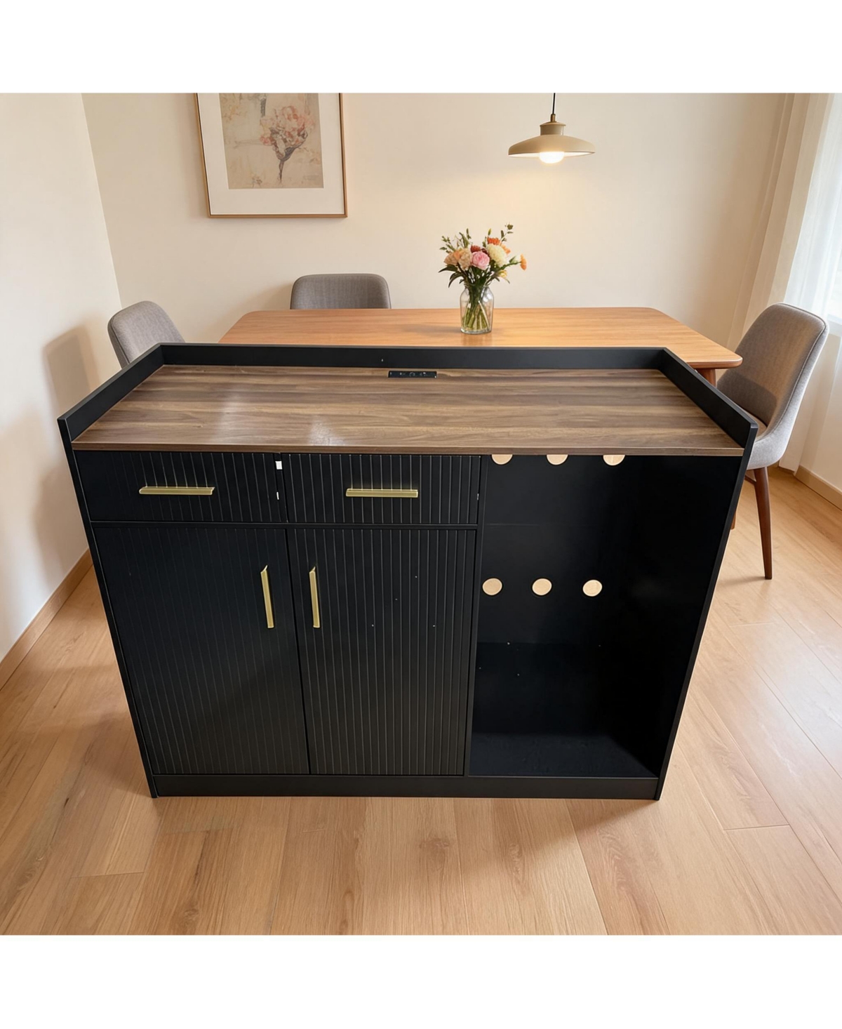 Click here for gaomon Coffee Bar Cabinet with Fridge Space  Mini... prices