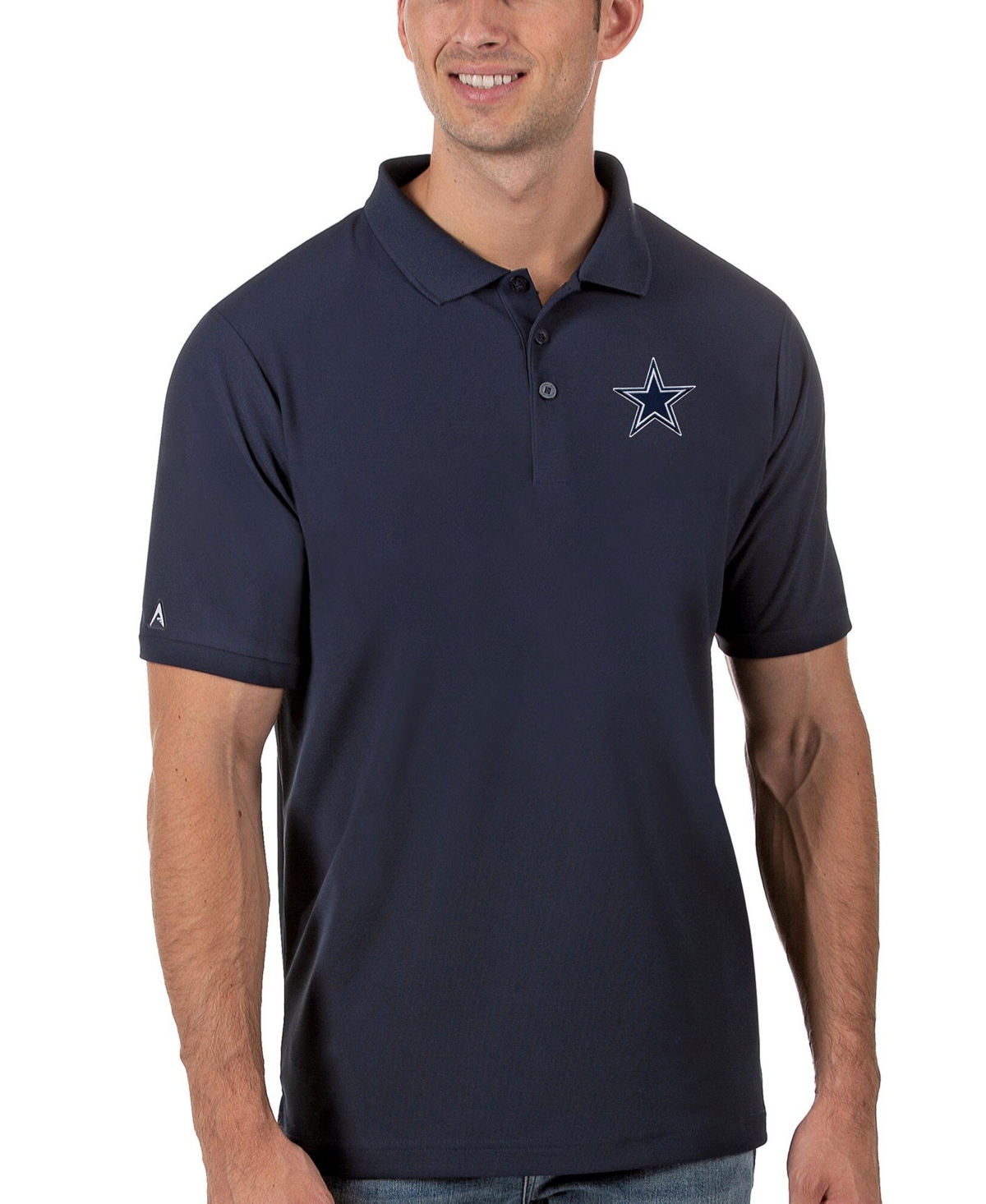 Click here for Antigua Mens Navy Dallas Cowboys Legacy Pique Polo... prices