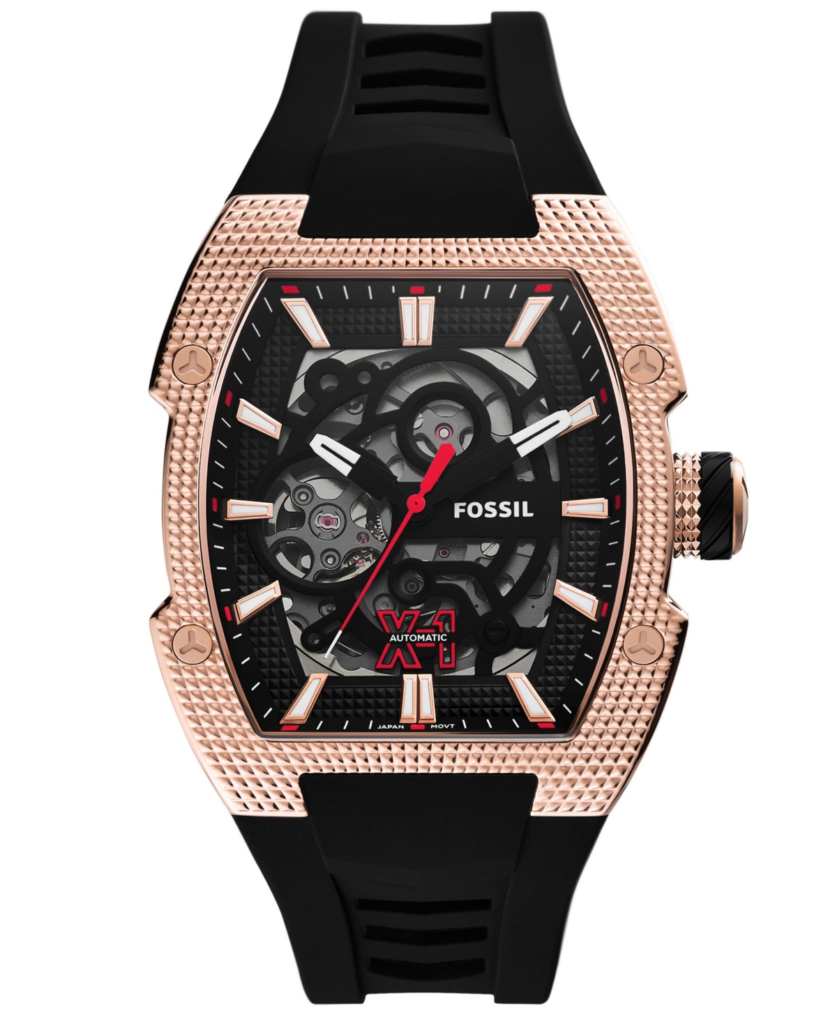Click here for Fossil Mens Machine X1 Automatic Black Silicone Wa... prices