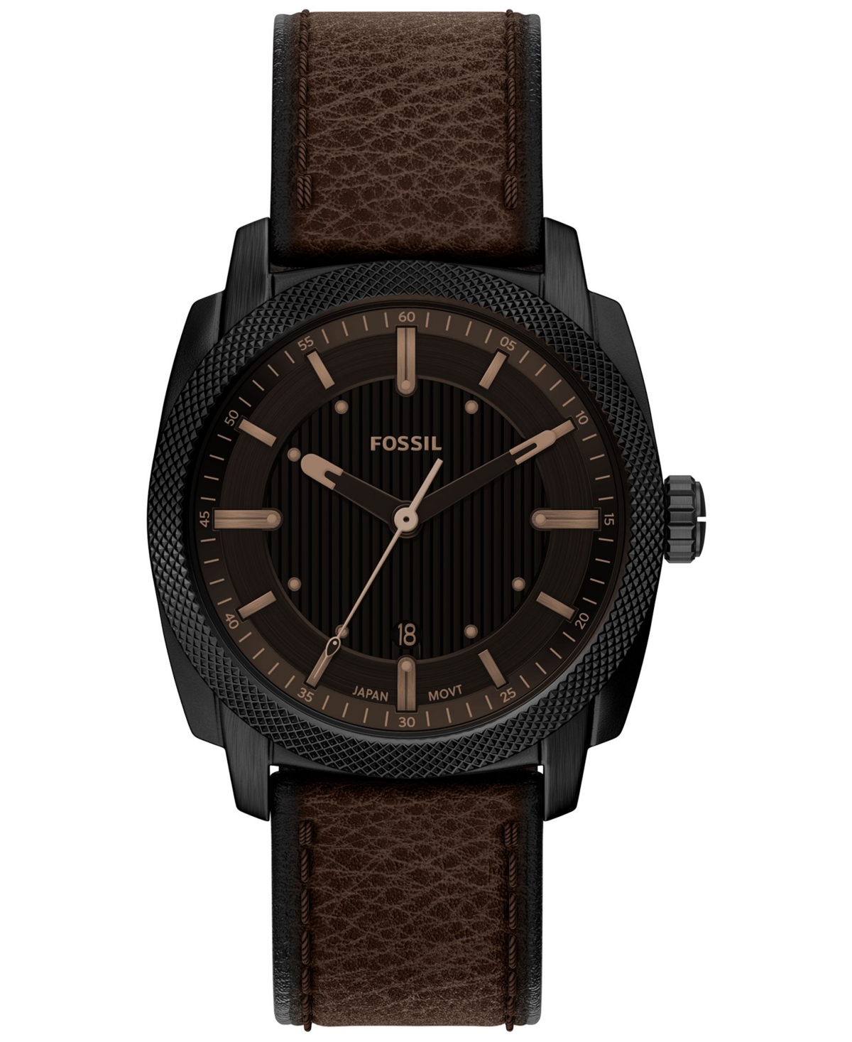 Click here for Fossil Mens Machine Three-Hand Date Brown Leather... prices