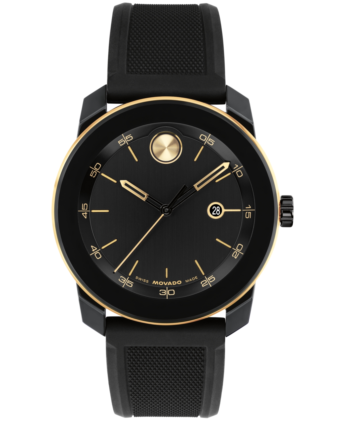 Click here for Movado Mens Bold TR90 Swiss Quartz Black Silicone... prices