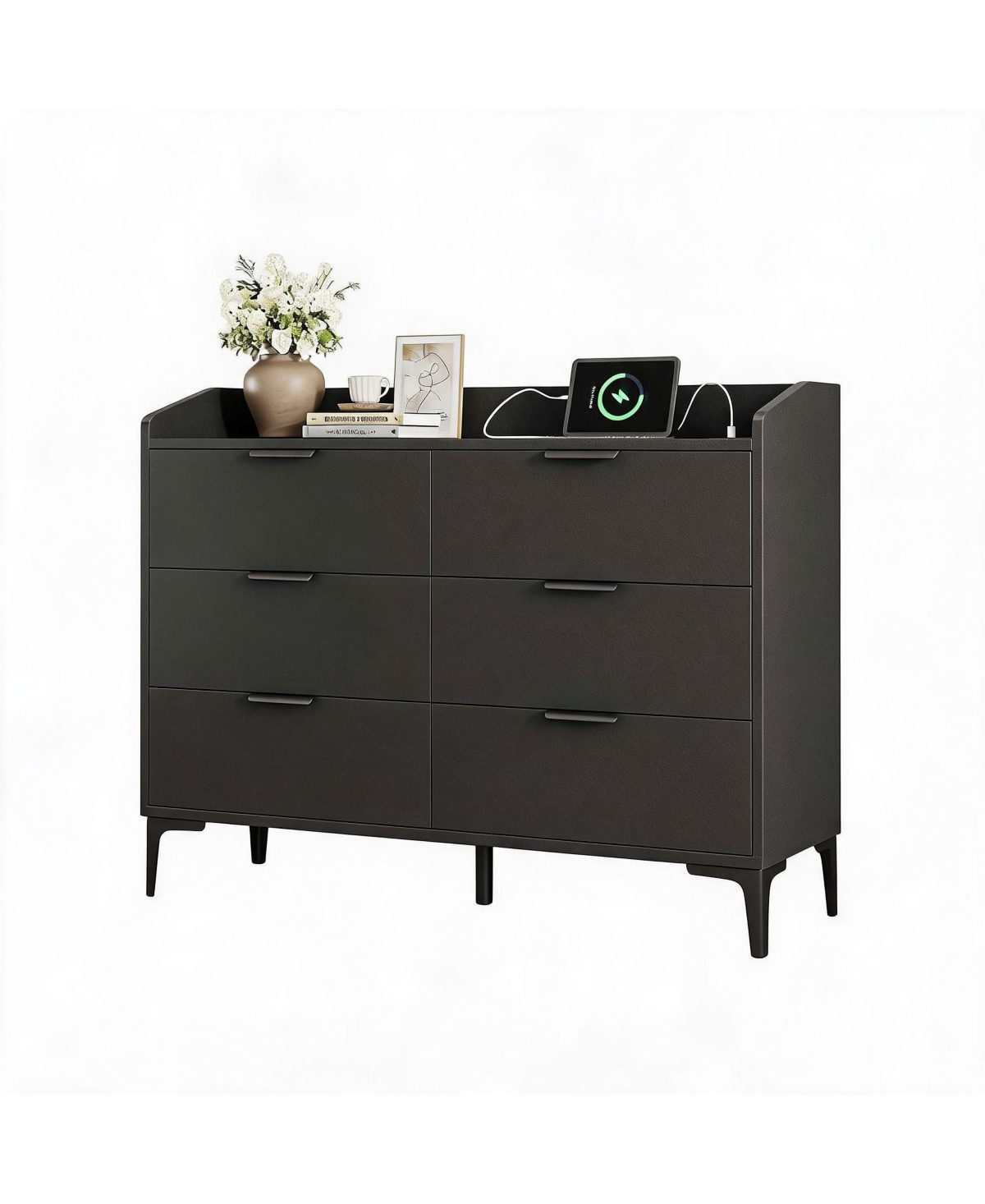 Click here for gaomon 6-Drawer Wooden Dresser Tall Storage Chest... prices