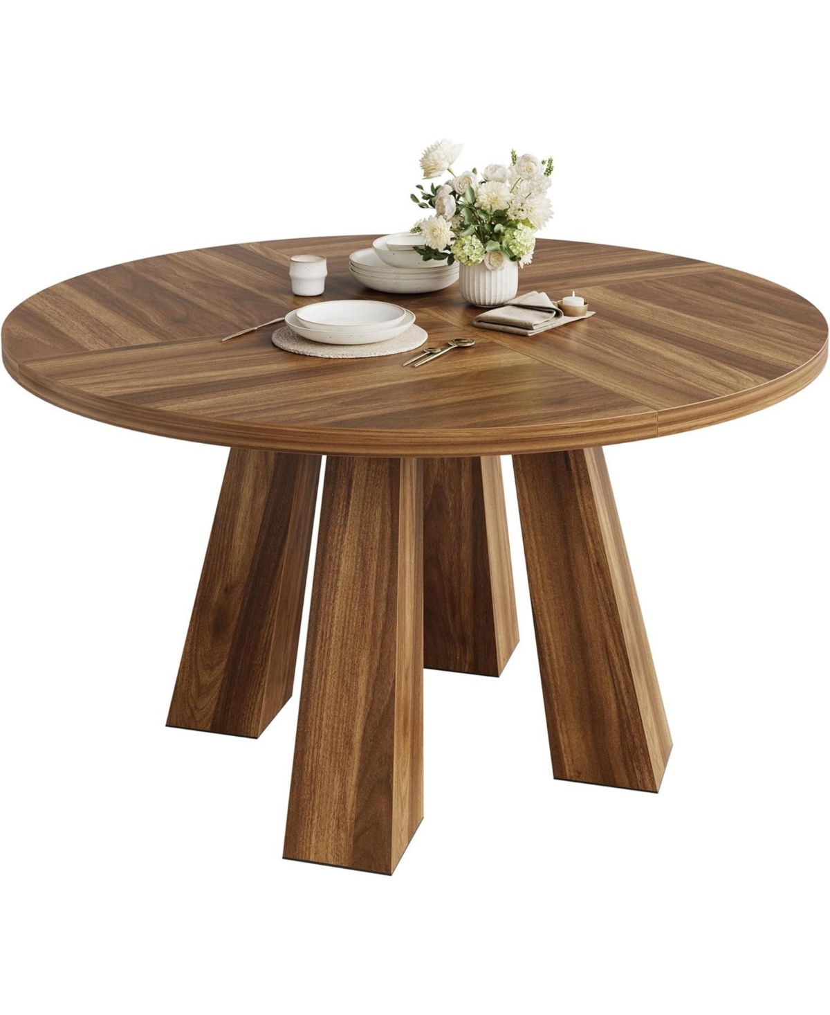 Click here for gaomon Round Dining Table for 4-6  Wood Kitchen Ta... prices