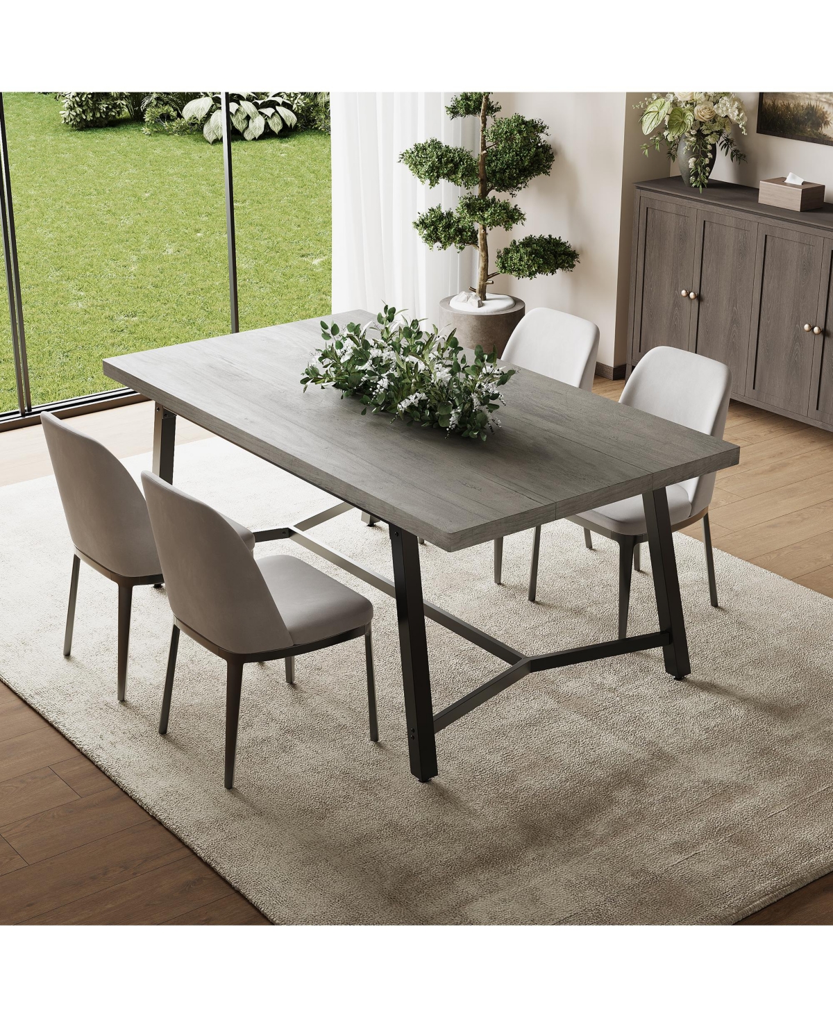 Click here for gaomon 71 Wood Dining Table for 6-8 with Recessed... prices