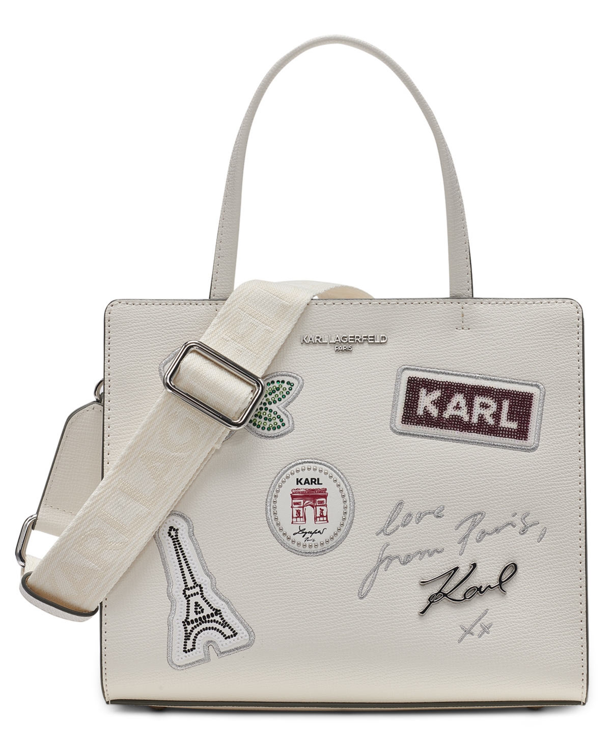 Click here for Karl Lagerfeld Paris Maybelle Logo Print Small Sat... prices