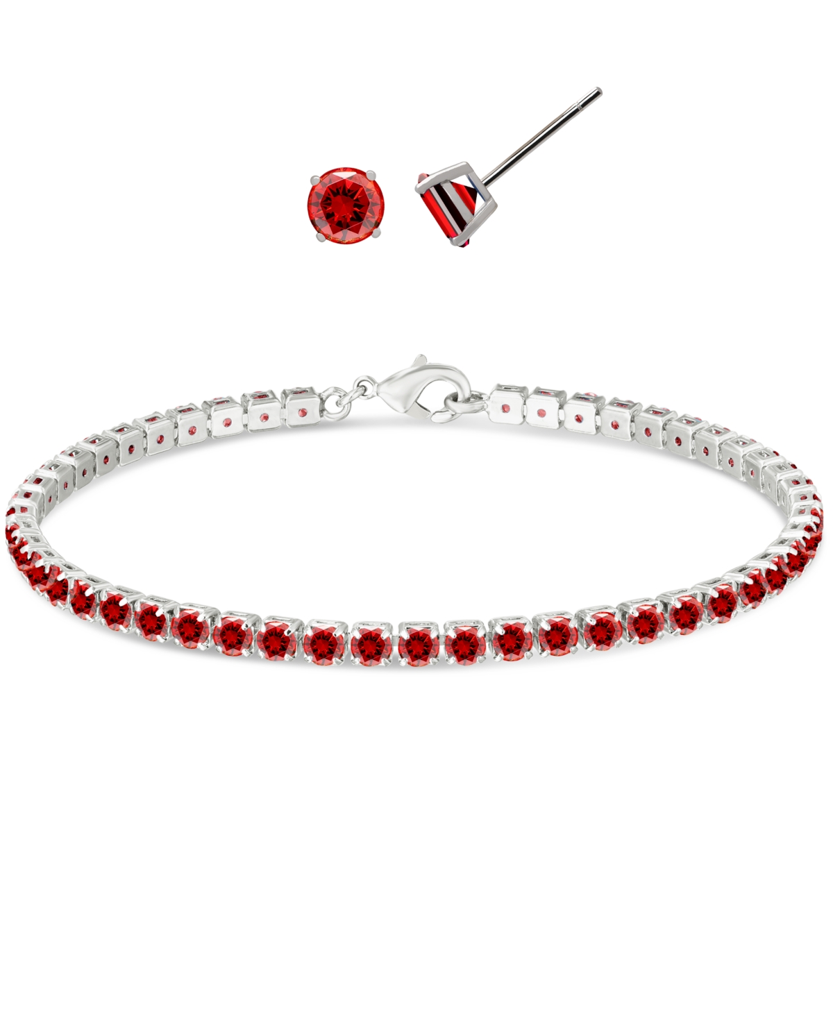 Click here for Macys Simulated Round Laydown Bracelet with Matchi... prices