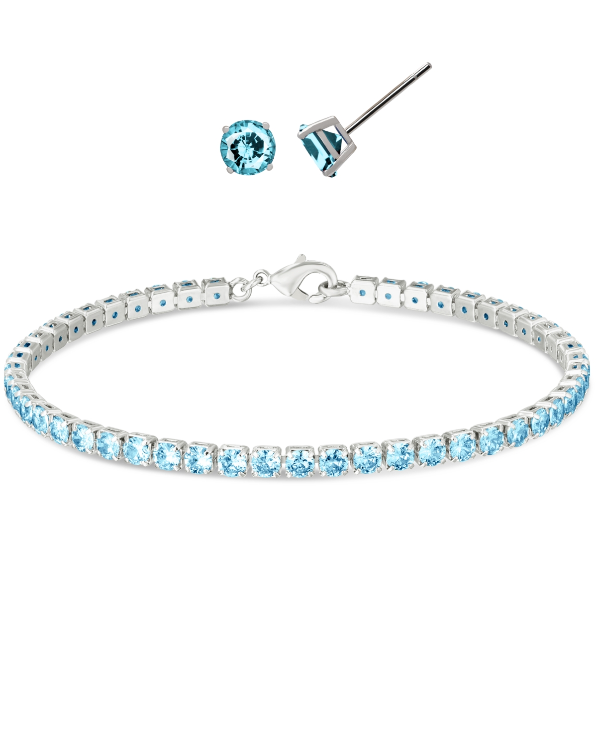 Click here for Macys Simulated Round Laydown Bracelet with Matchi... prices