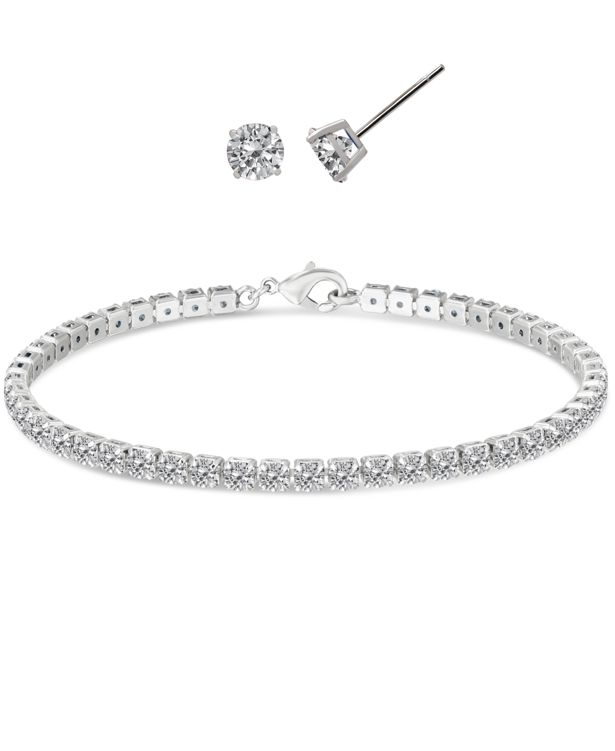 Click here for Macys Simulated Round Laydown Bracelet with Matchi... prices