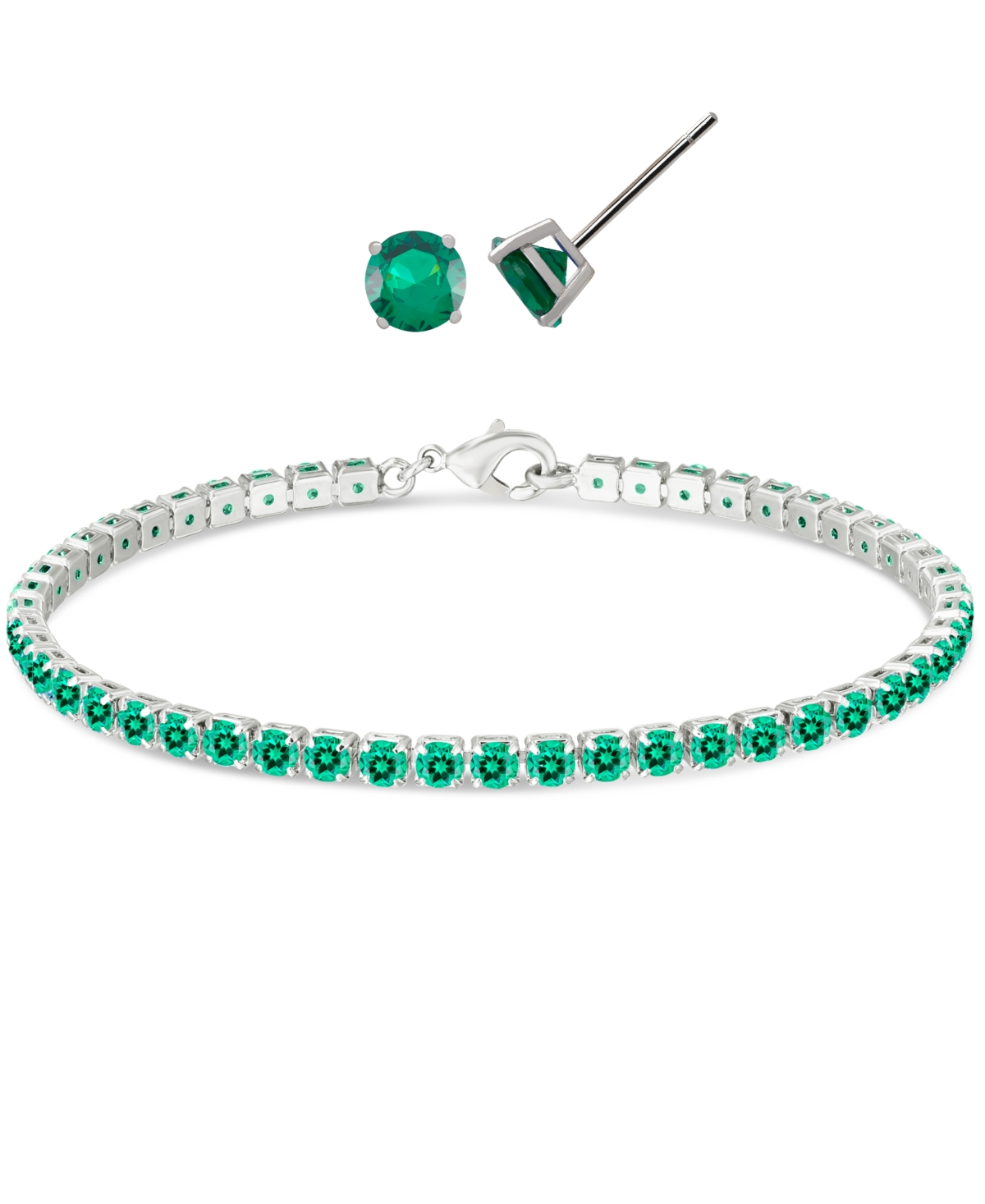 Click here for Macys Simulated Round Laydown Bracelet with Matchi... prices