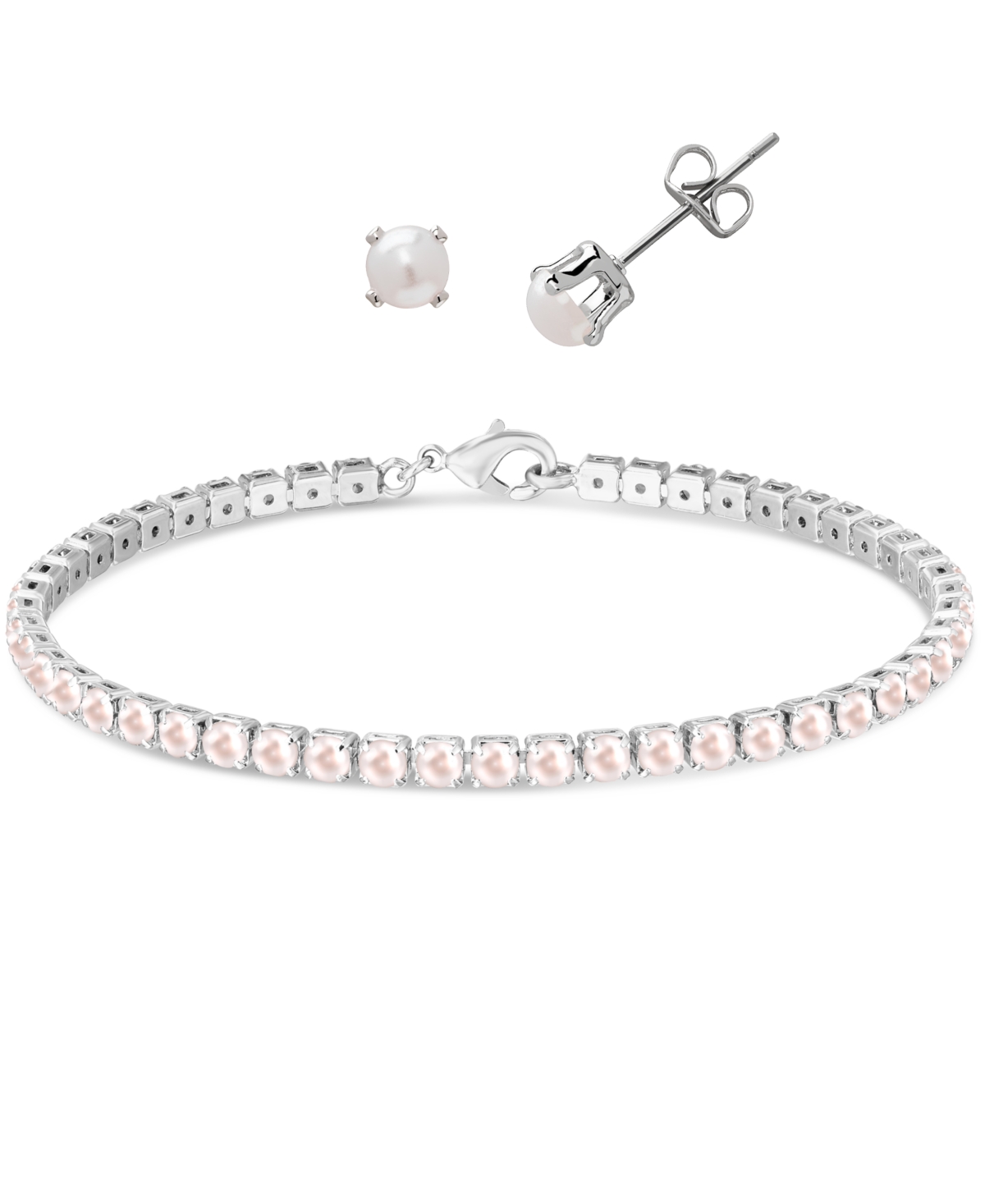 Click here for Macys Simulated Round Laydown Bracelet with Matchi... prices