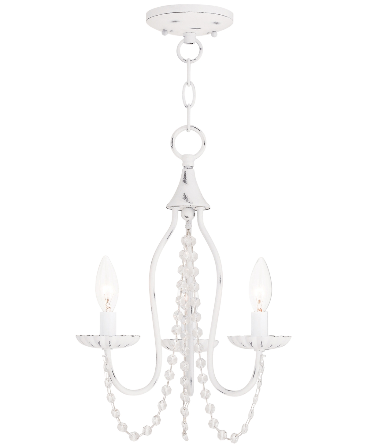 Click here for Livex Alessia 3-Light Mini Chandelier - Natural Wh... prices