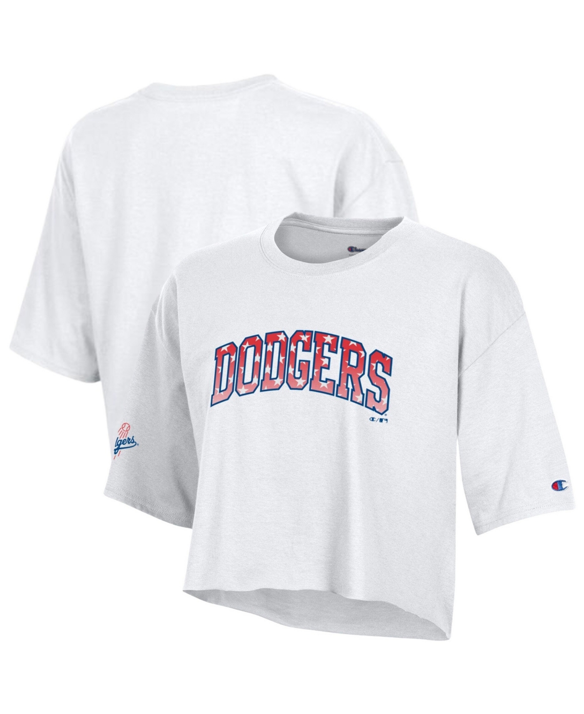 Click here for Champion Womens White Los Angeles Dodgers Boyfrien... prices