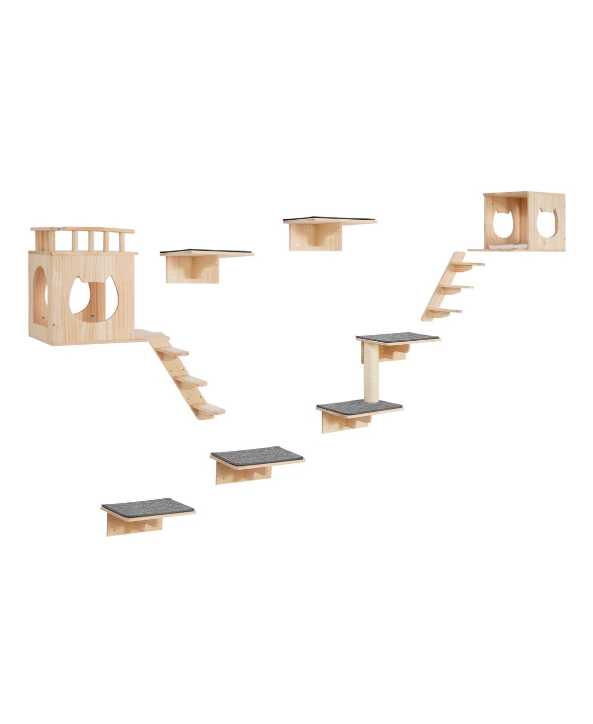 Click here for Vevor Wall Mounted Cat Shelves Tree with Jumping B... prices