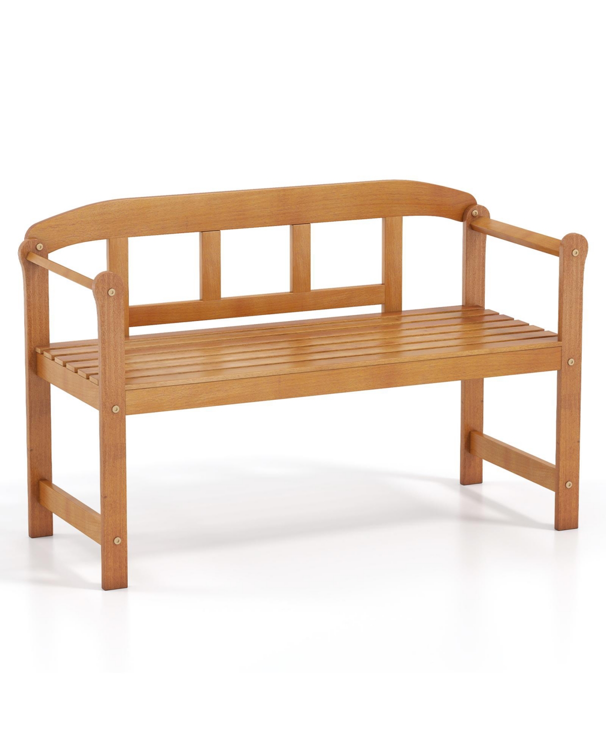 Click here for Gymax Outdoor Acacia Wood Garden Bench 2-Seater Lo... prices