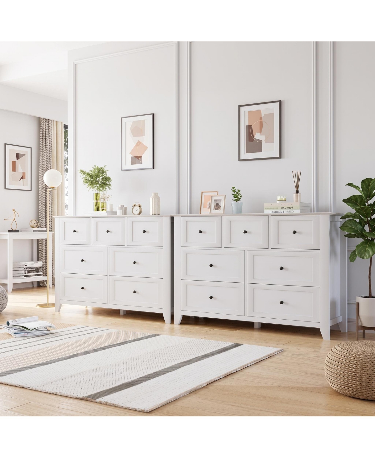 Click here for gaomon 2 Set of 7 Drawers Dresser for Bedroom  54... prices