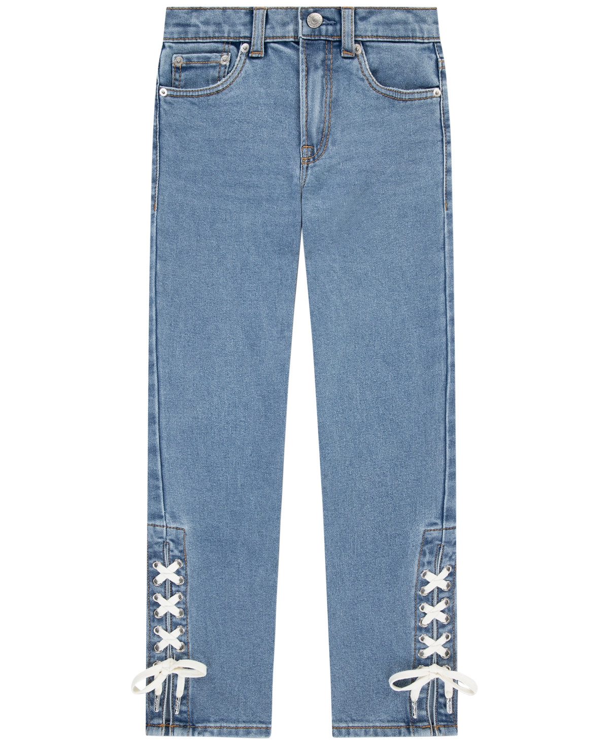 Click here for Levis Girls 7-16 Lace Up High Rise Straight Jeans... prices