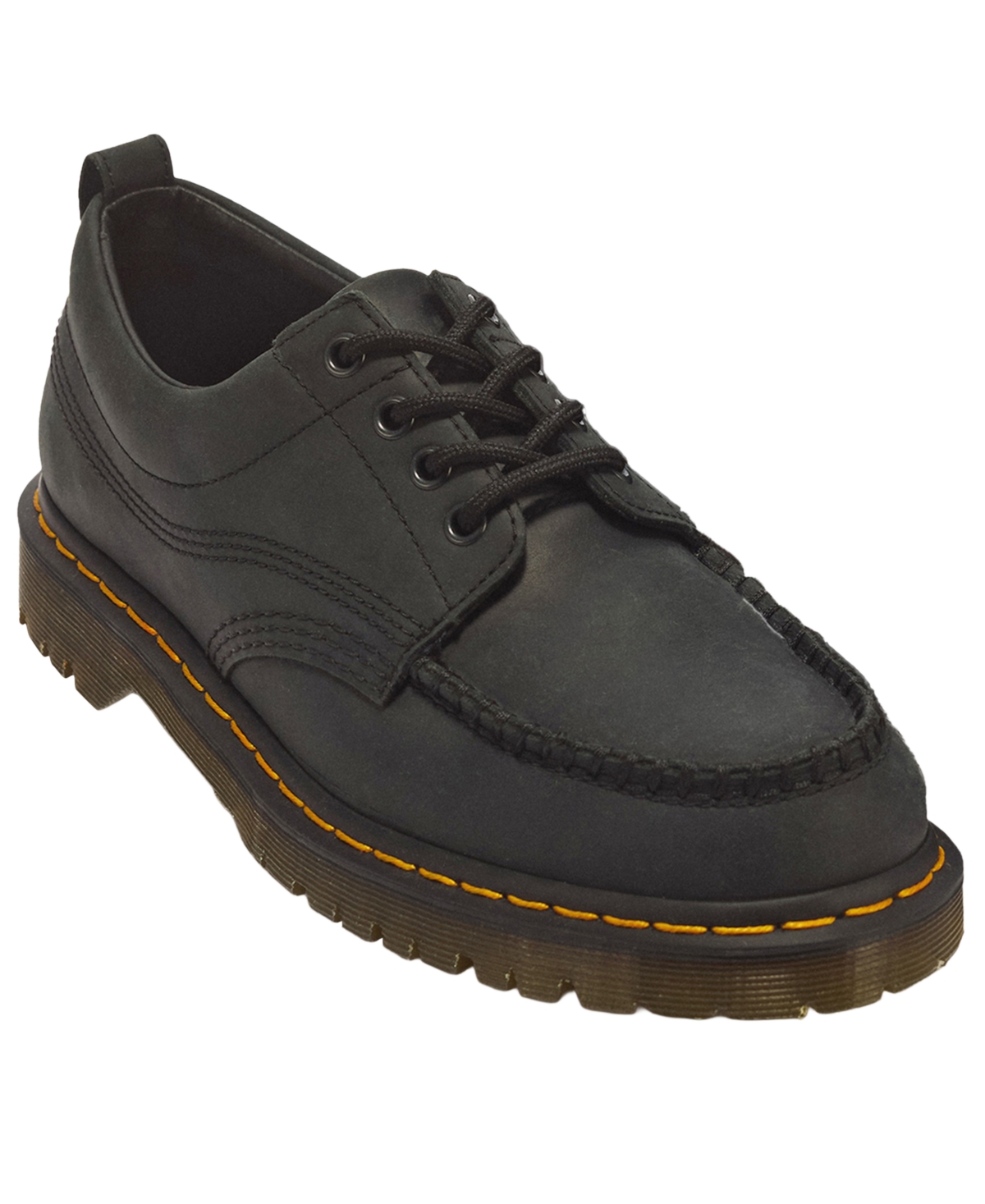 Click here for Dr. Martens Mens Lowell 4-Eye Round-Toe Shoes - Bl... prices