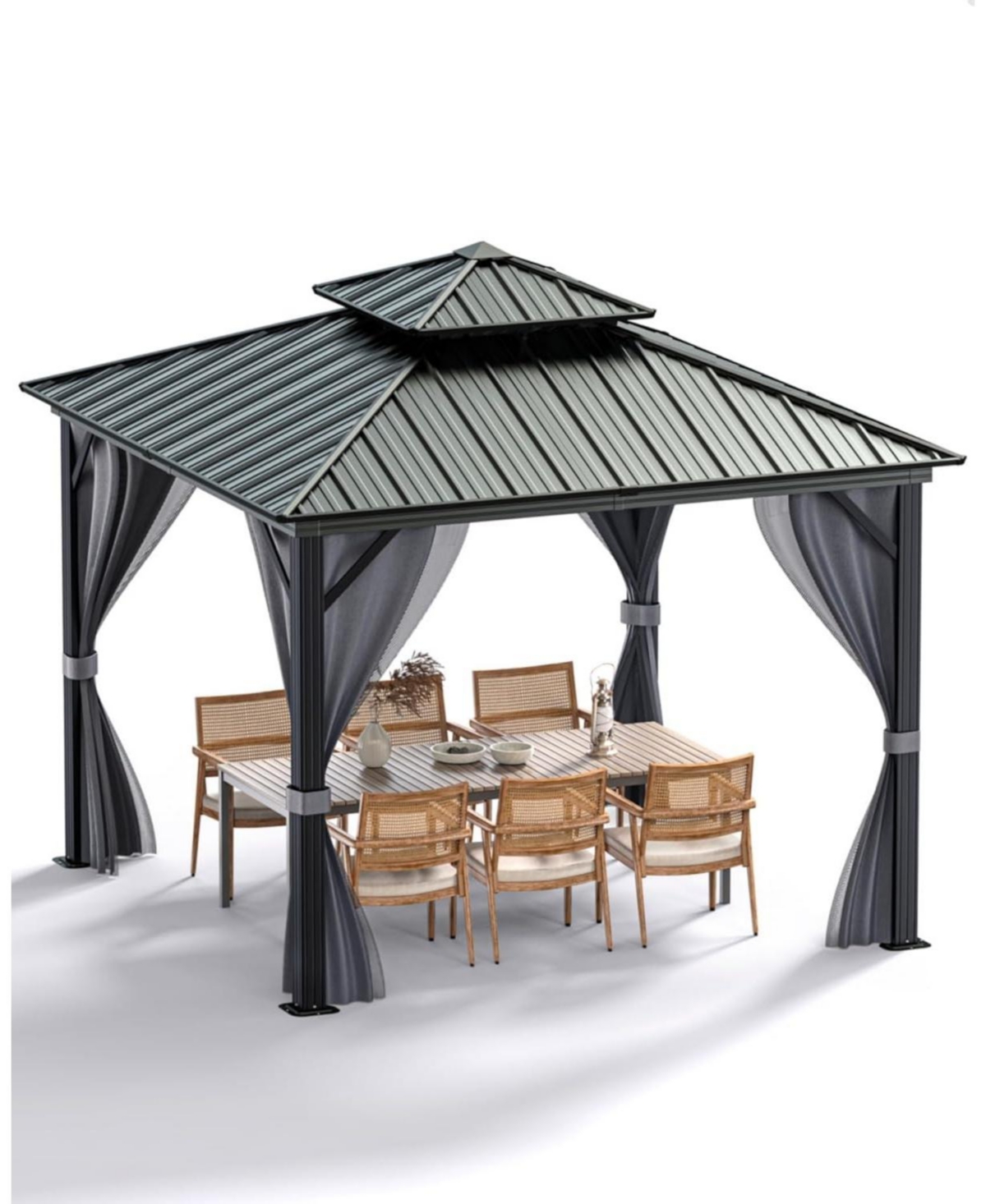 Click here for gaomon 10x10 Feet Hardtop Gazebo for All Weather... prices
