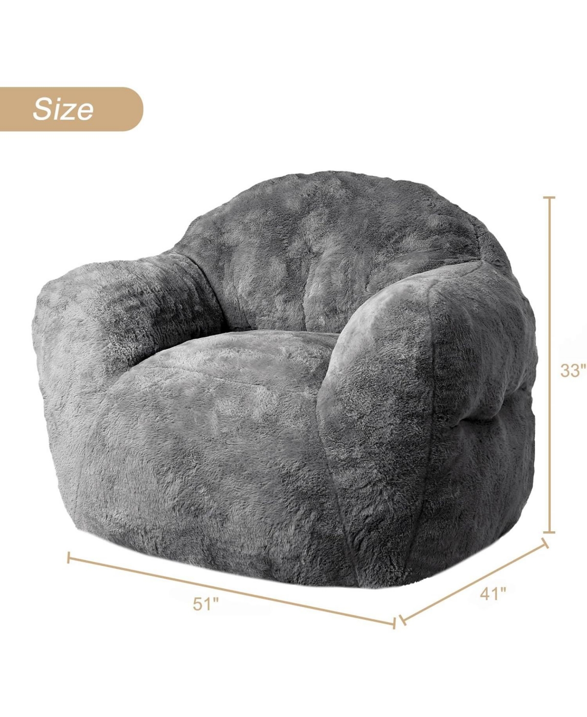 Click here for gaomon 51 Oversized Bean Bag Chair with Soft Cozy... prices