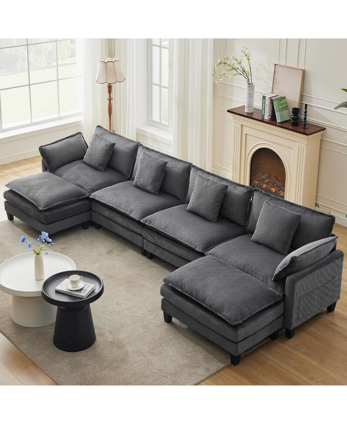 Click here for gaomon Modular Sectional Sofa  U Shaped Couch Set... prices