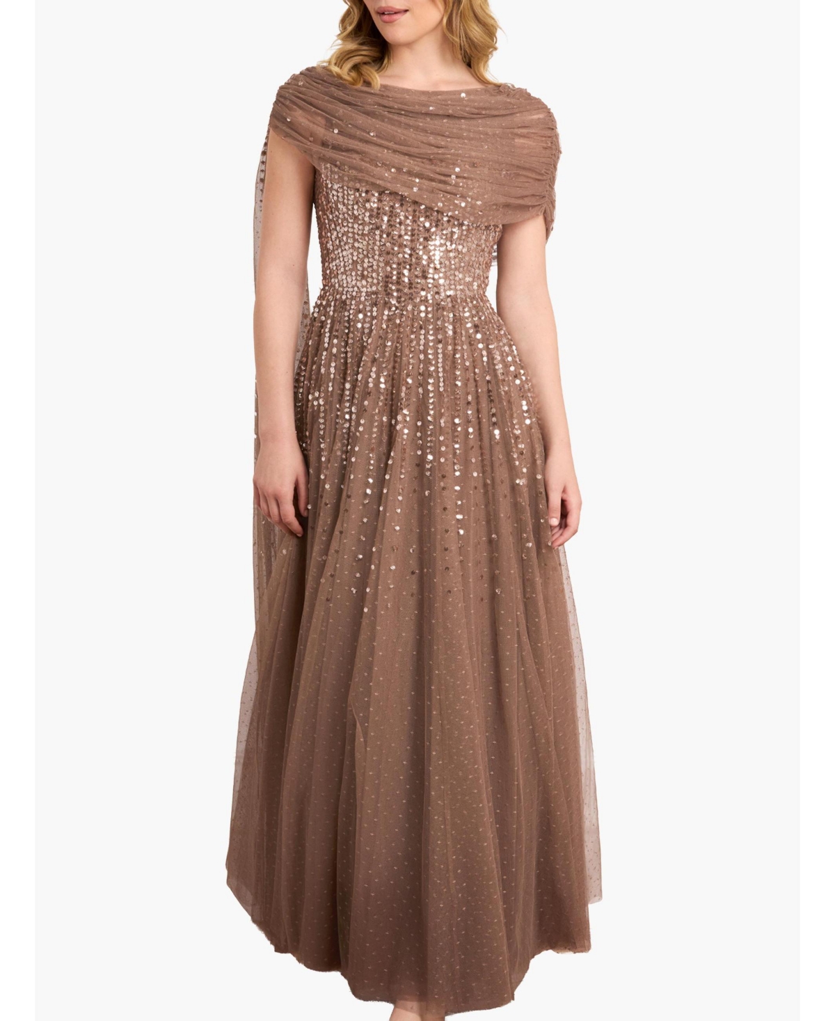 Click here for Needle & Thread Womens Moonlight Sequin Draped Gow... prices