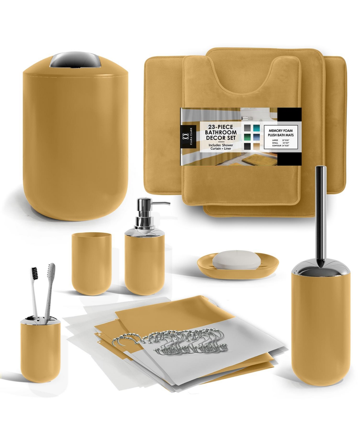 Click here for Clara Clark Complete Bathroom Set with Bath Rugs S... prices