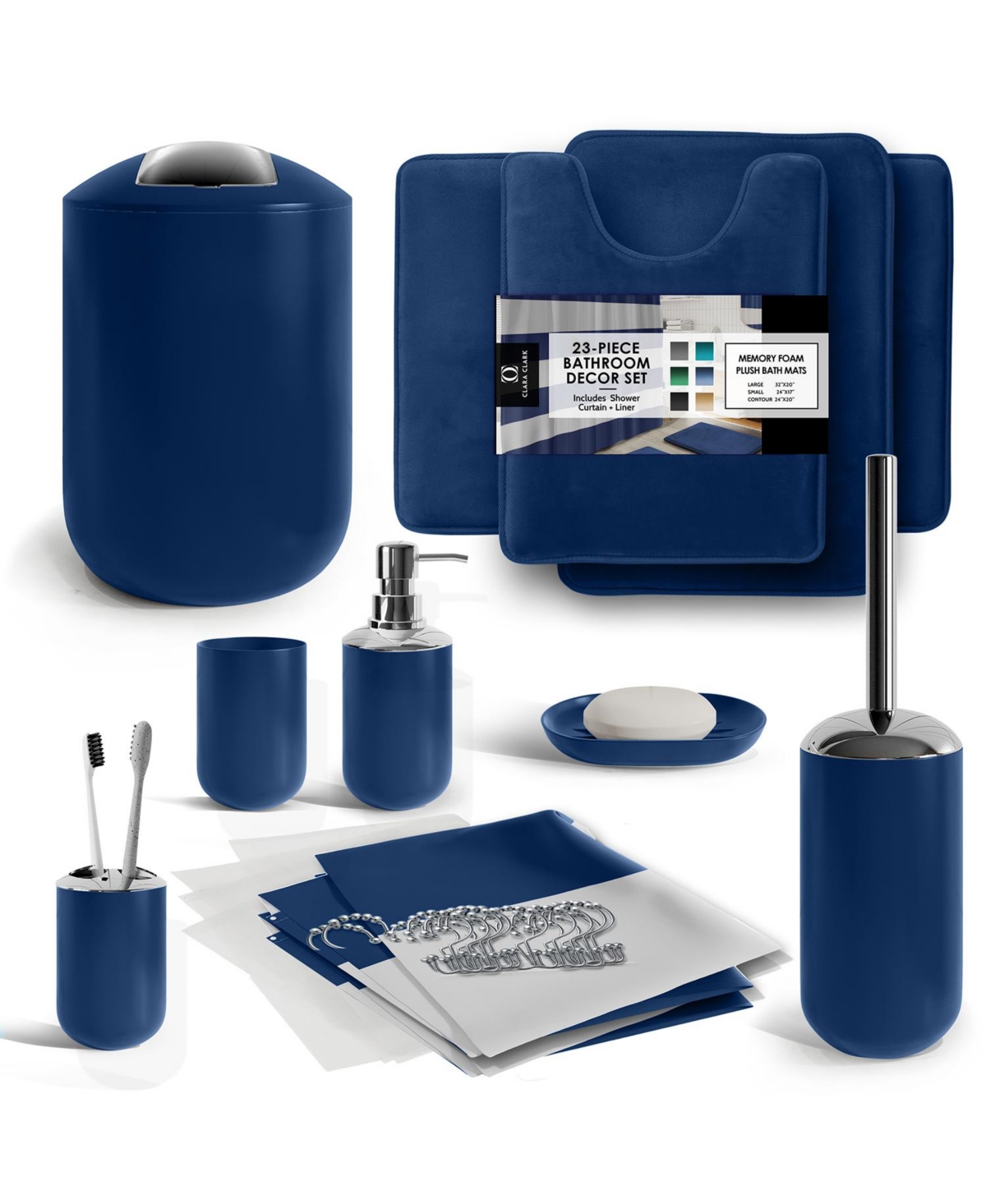 Click here for Clara Clark Complete Bathroom Set with Bath Rugs S... prices