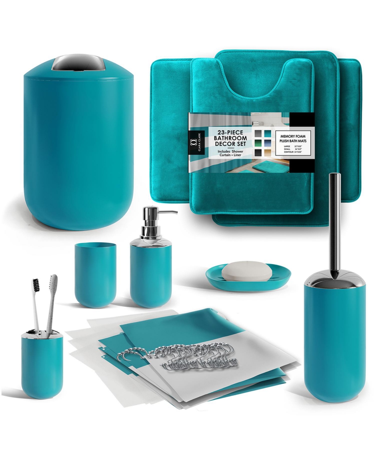 Click here for Clara Clark Complete Bathroom Set with Bath Rugs S... prices