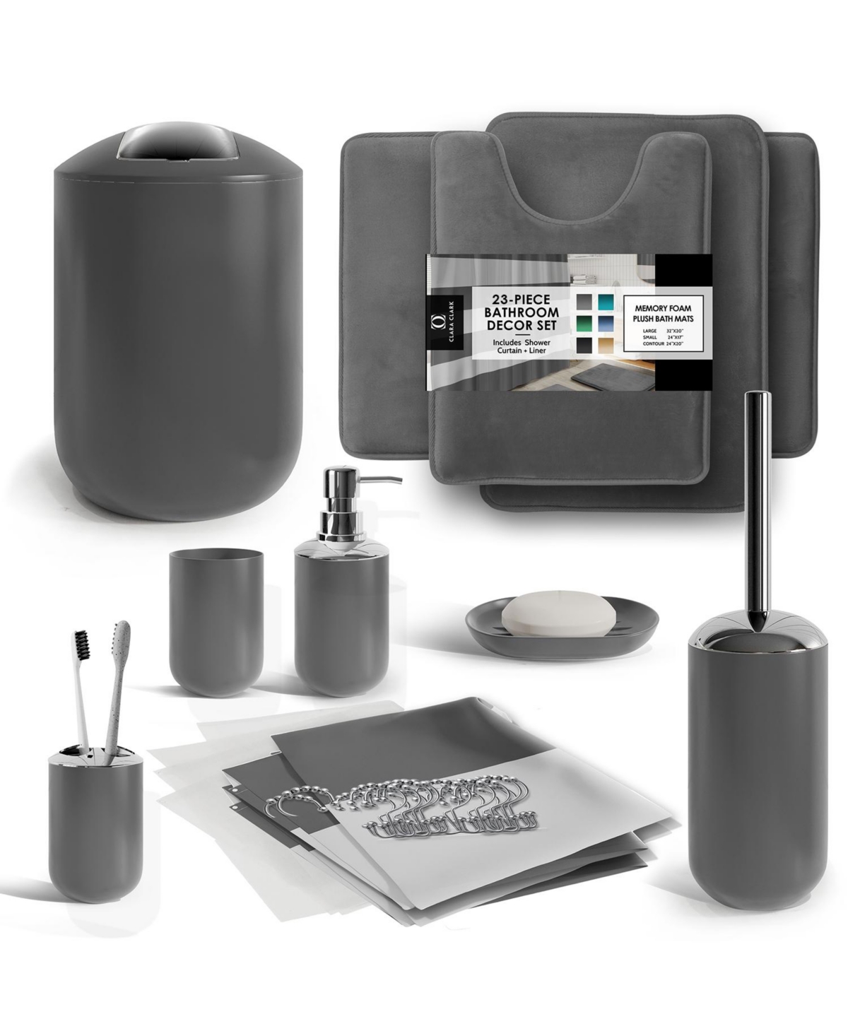 Click here for Clara Clark Complete Bathroom Set with Bath Rugs S... prices