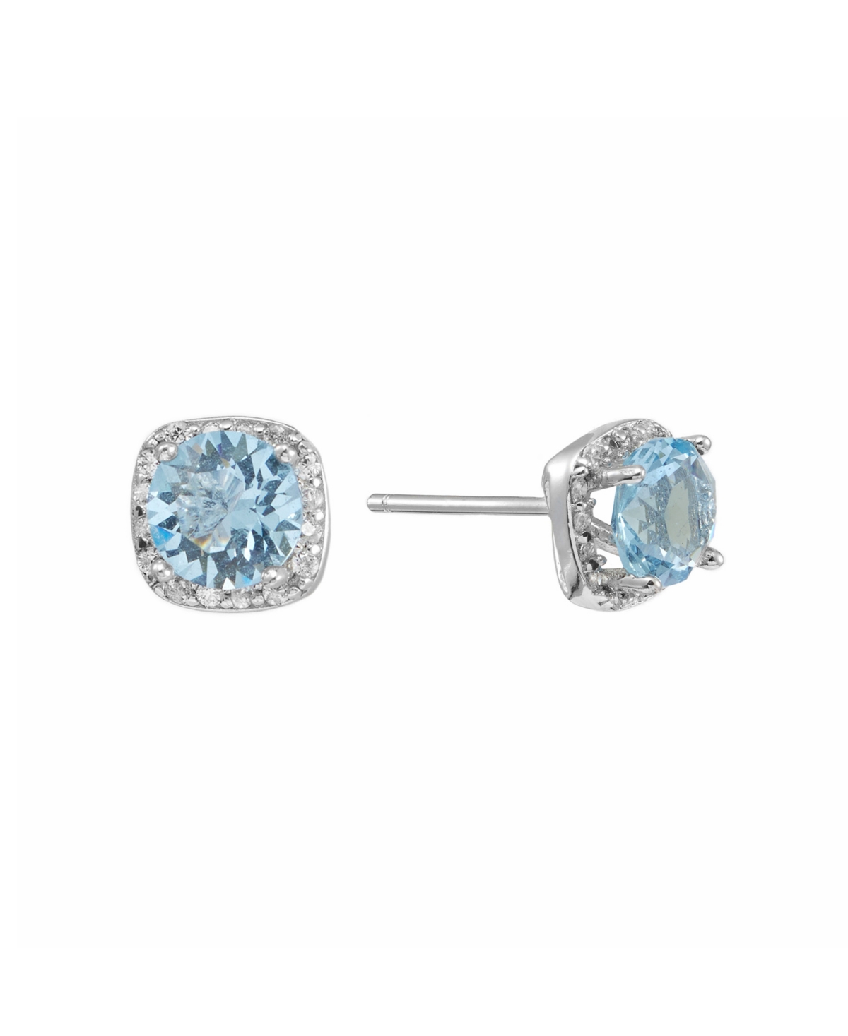 Click here for Macys 6mm Round Crystal with Cubic Zirconia Halo S... prices