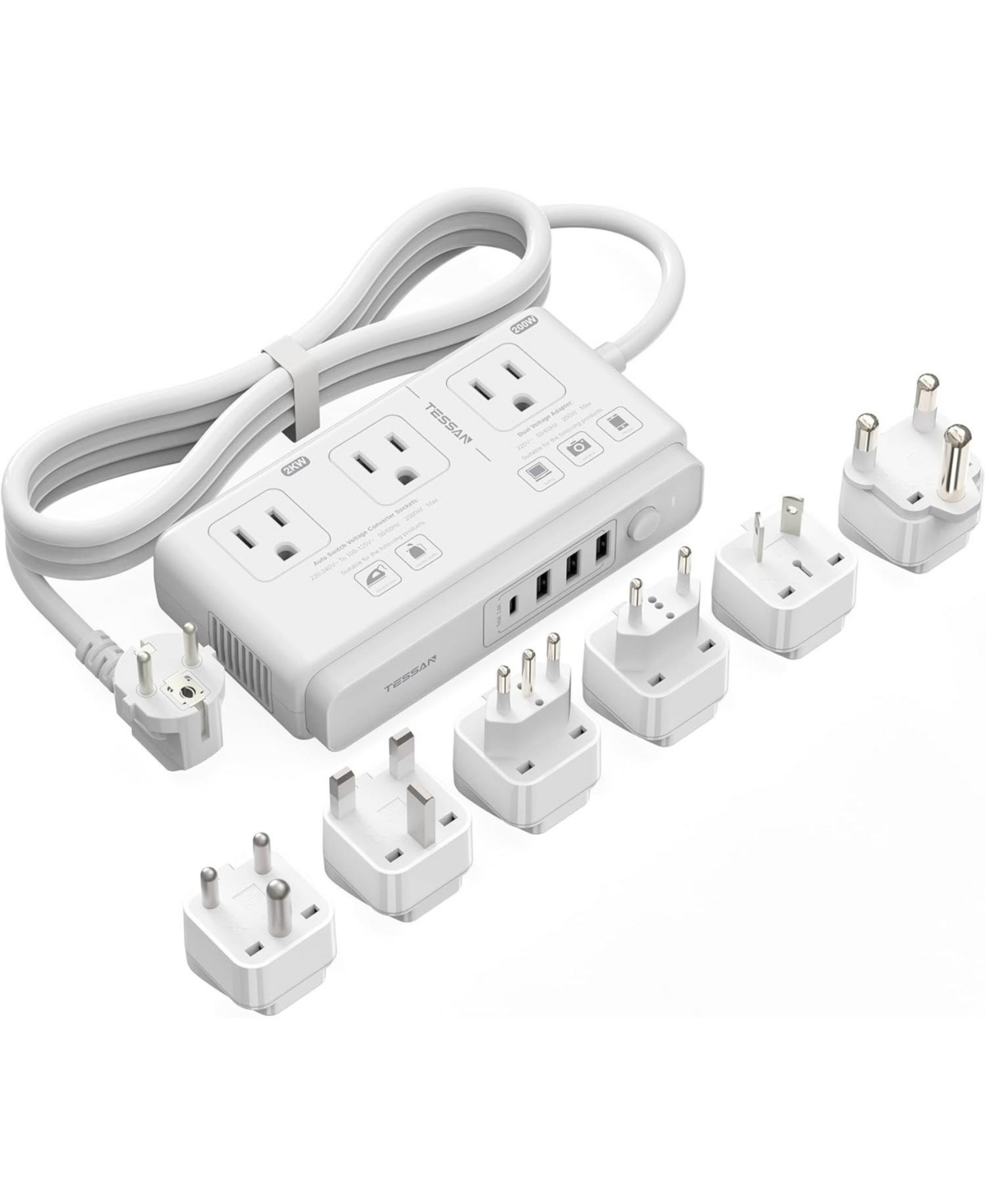 Click here for Tessan 220V to 110V Voltage Converter for Travel w... prices