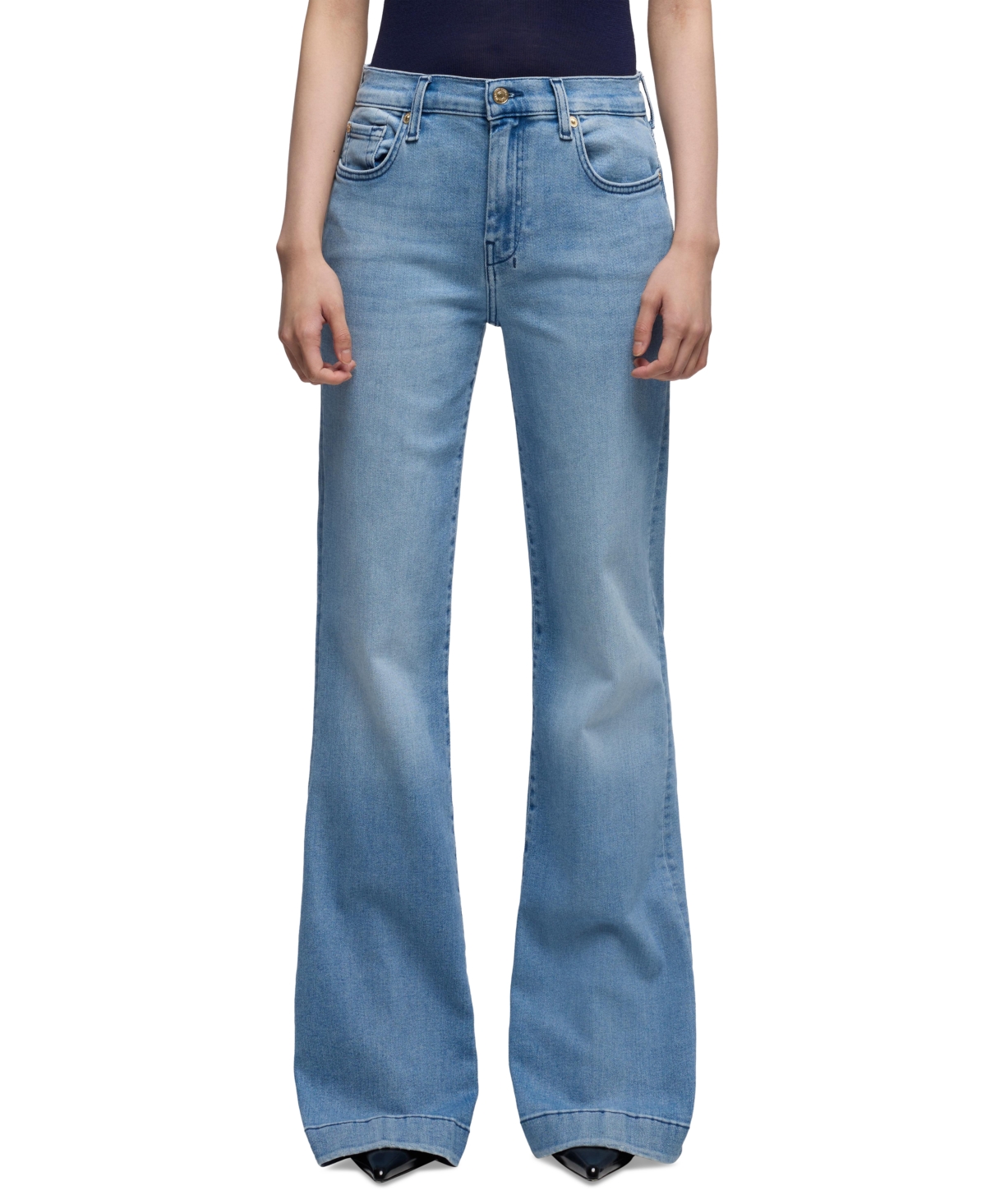 Click here for 7 for All Mankind Womens Dojo Tailorless Flare-Leg... prices
