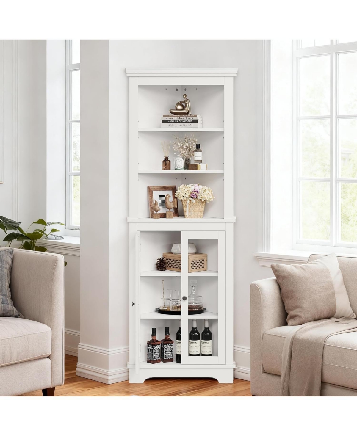 Click here for gaomon Corner Storage Cabinet  65 Tall Freestandin... prices