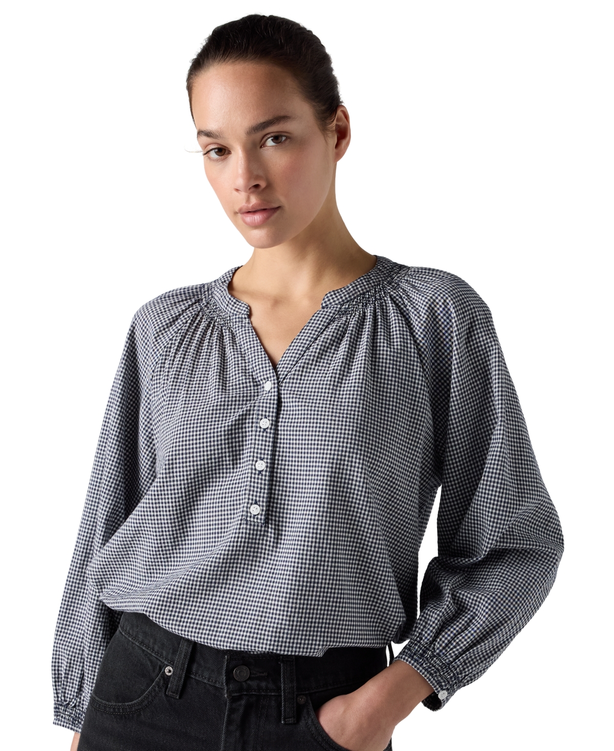 Click here for Levis Womens Reverie Split Neck Blouse - Ceicil Ev... prices