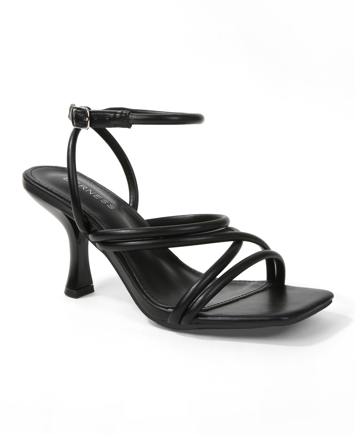 Click here for Berness Jamie Tubular Strap Heeled Sandals - Black prices